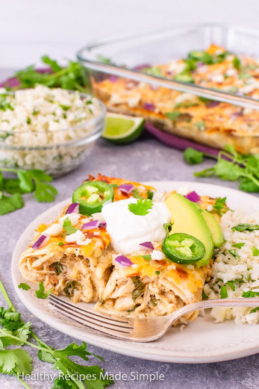 Easy Healthy Chicken Enchilada Recipe - Healthy Recipes Made Simple