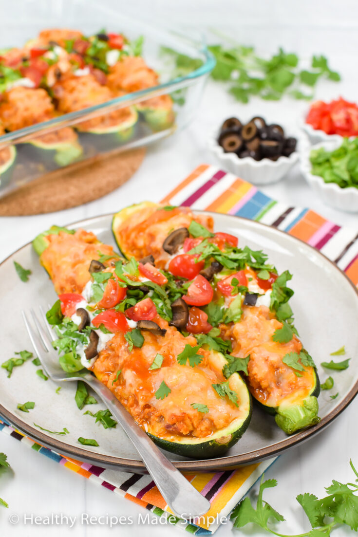 Taco Stuffed Zucchini Boats - Healthy Recipes Made Simple