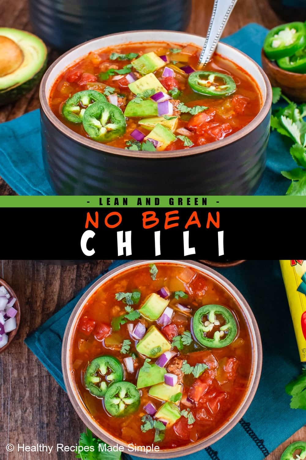 Lean and Green No Bean Chili - Healthy Recipes Made Simple