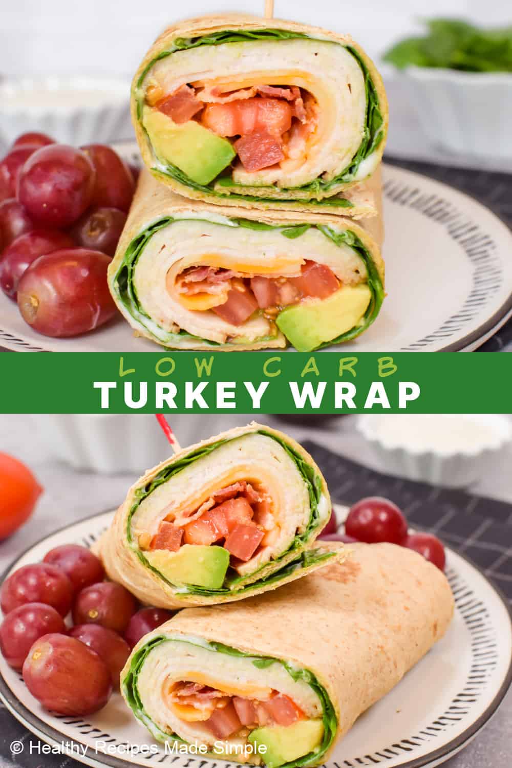 Low Carb Turkey Wrap - Healthy Recipes Made Simple