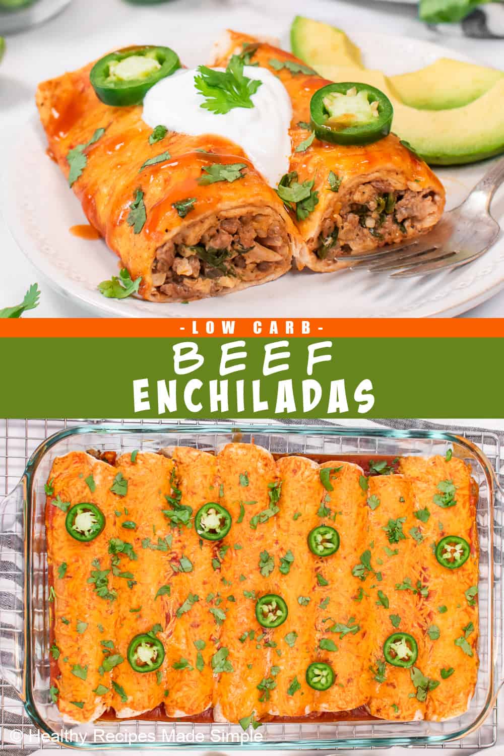 Easy Low Carb Beef Enchiladas Recipe - Healthy Recipes Made Simple