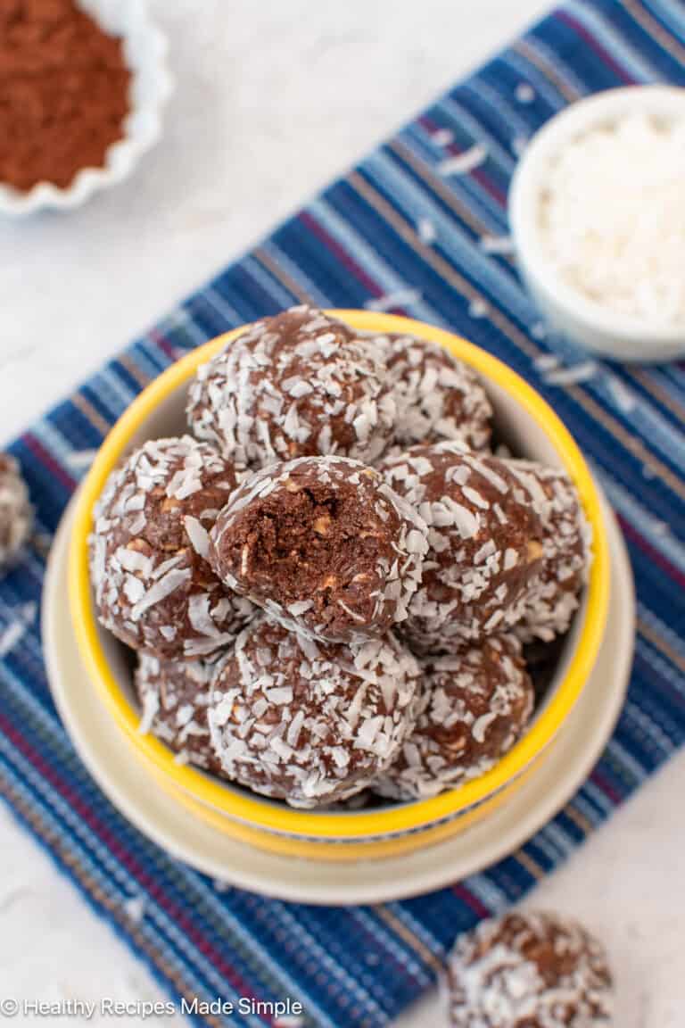 Chocolate Coconut Protein Balls - Healthy Recipes Made Simple